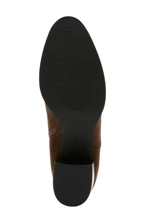 La Canadienne Wisdom Bootie With Stacked Heel - Brunette Suede