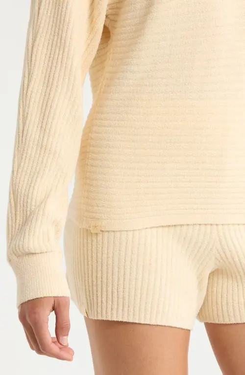 Barefoot Dreams Cozychic® Ribbed Pullover & Shorts - Daffodil