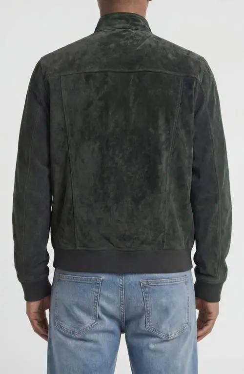 Bagatelle Genuine Suede Harrington Jacket - Bottle Green