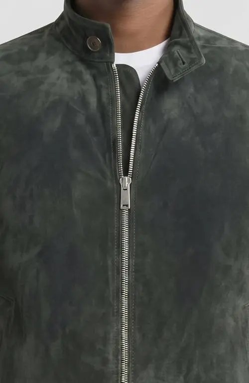 Bagatelle Genuine Suede Harrington Jacket - Bottle Green