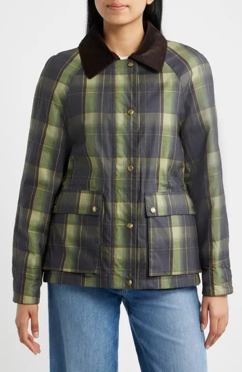 Sam Edelman Plaid Print Jacket - Teal Ground