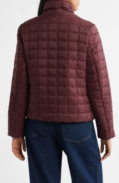 CECE DUPRAZ Short Quilted Jacket - Burgundy