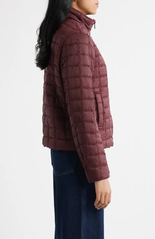 CECE DUPRAZ Short Quilted Jacket - Burgundy