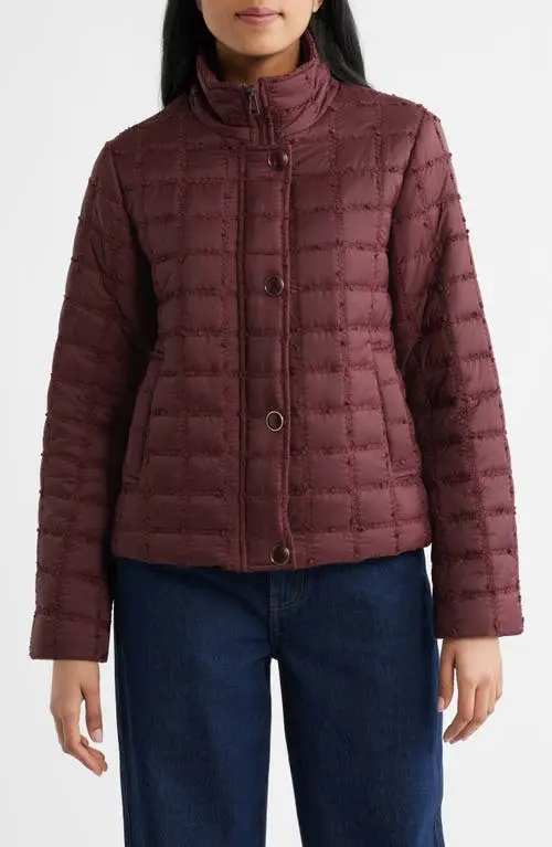 CECE DUPRAZ Short Quilted Jacket - Burgundy