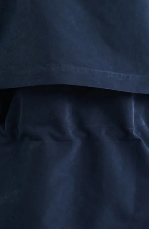 Bernardo Short Hooded Raincoat - Navy