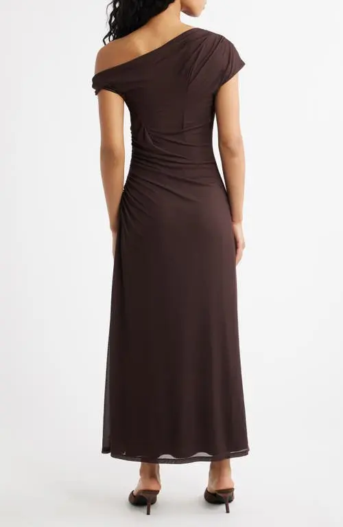 EVER NEW Paris Asymmetric Mesh Dress