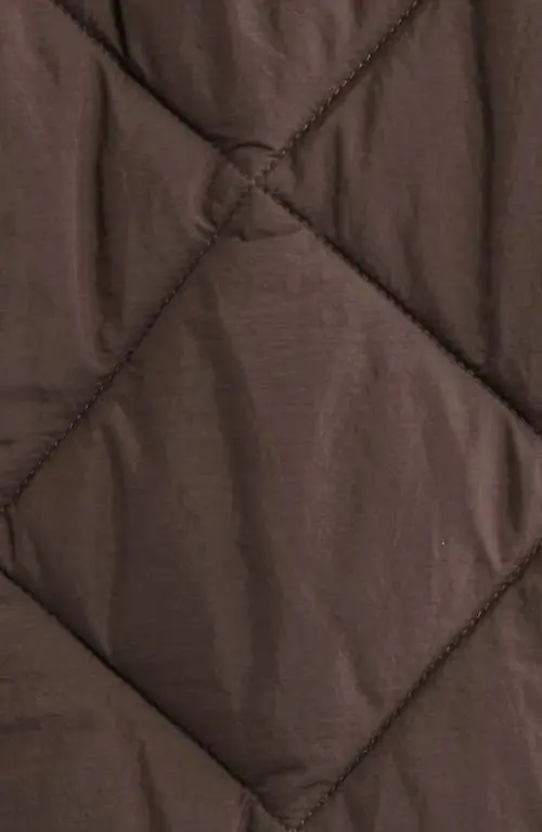 Bcbgmaxazria Crop Diamond Quilted Jacket - Chocolate