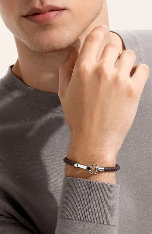 John Hardy Hook Clasp Bracelet, Leather