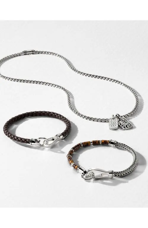 John Hardy Hook Clasp Bracelet, Leather