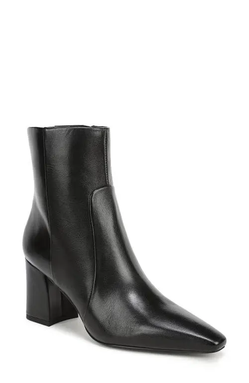 Sam Edelman Scottie Block Heel Bootie - Black Leather