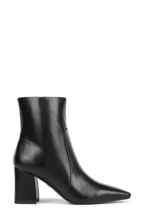 Sam Edelman Scottie Block Heel Bootie - Black Leather