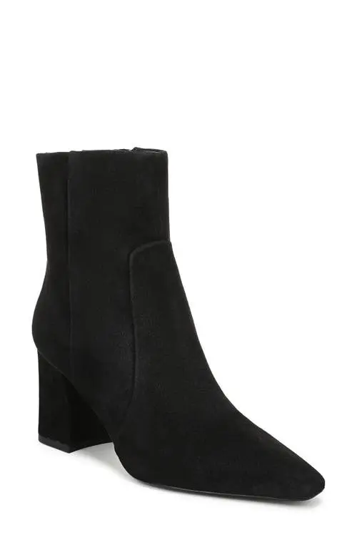 Sam Edelman Scottie Block Heel Bootie - Black Suede