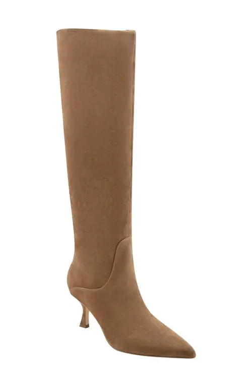 Marc Fisher Visola Pointed Toe Knee High Boot - Medium Brown