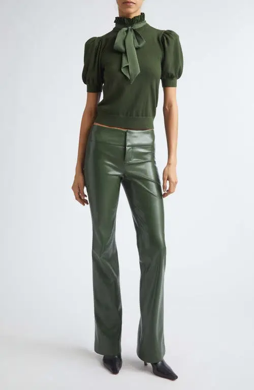 Alice + Olivia Chase Puff Sleeve Stretch Wool Sweater