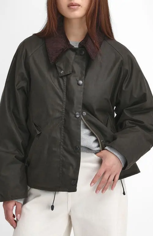 Barbour Transport Waxed Cotton Jacket - Olive/classic