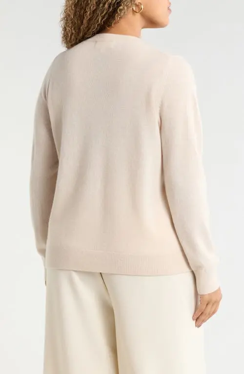 Nordstrom V-neck Cashmere Sweater - Beige Beach