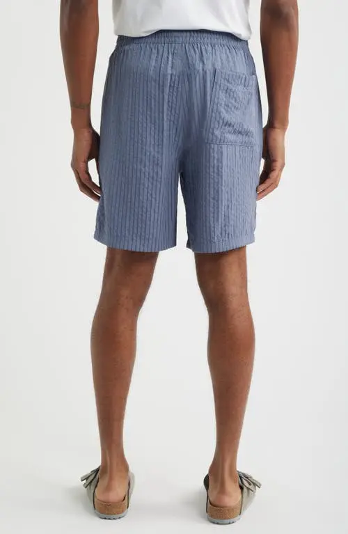 OPEN EDIT Stripe Seersucker Drawstring Shorts