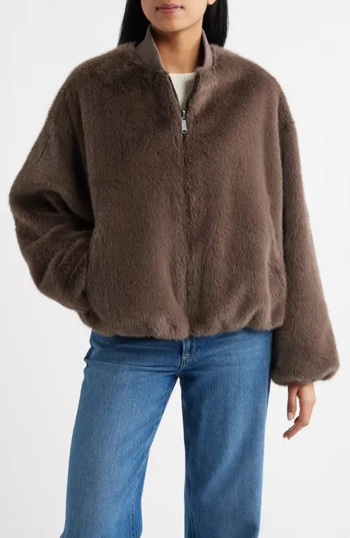 Sam Edelman Reversible Bomber Jacket - Mink