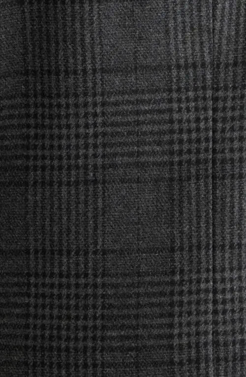 Bernardo Plaid Double Breasted Coat - Grey