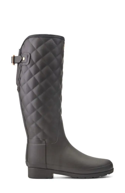 Hunter Refined Quilted Tall Rain Boots - Brown