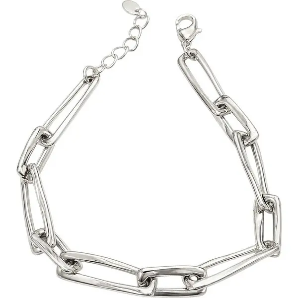 Argento Vivo Chunky Paper Clip Chain Bracelet - Silver