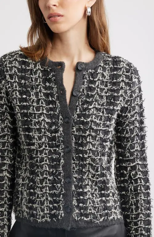 Nordstrom Textured Crewneck Cardigan
