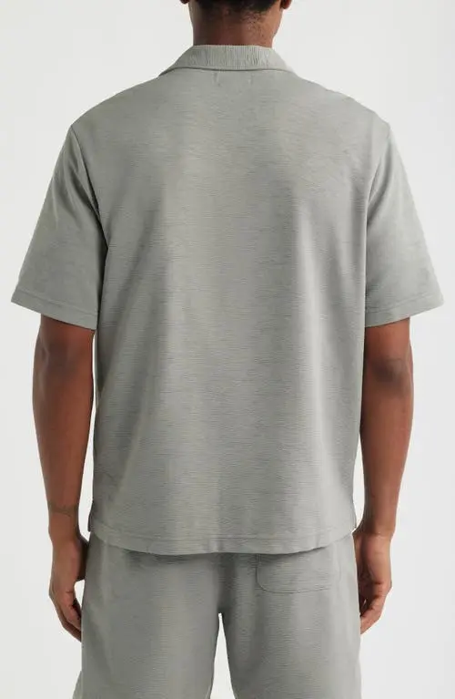 OPEN EDIT Knit Camp Shirt - Grey Fossil