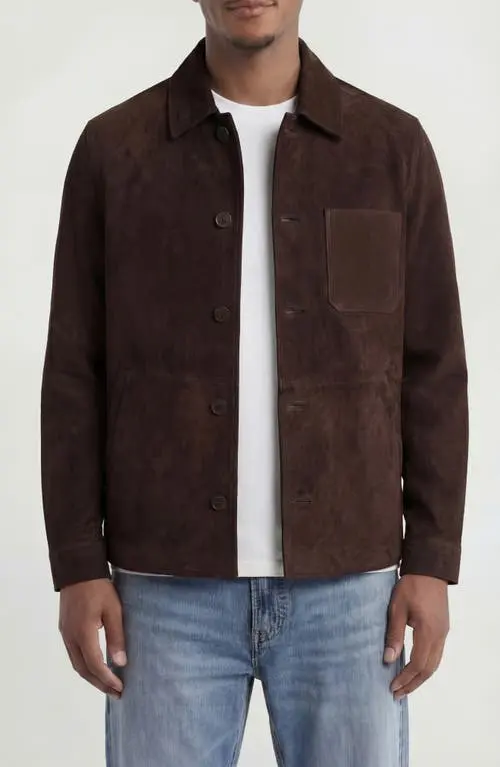 Bagatelle Genuine Suede Barn Jacket - Chocolate
