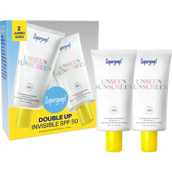 Supergoop!® Unseen Sunscreen Broad Spectrum Spf 50 Duo $96 Value - No Color