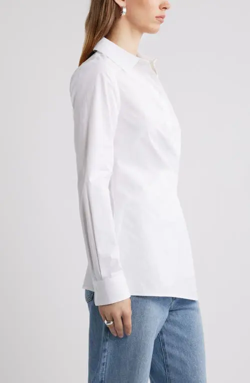 Nordstrom Long Sleeve Wrap Button-up Shirt - White