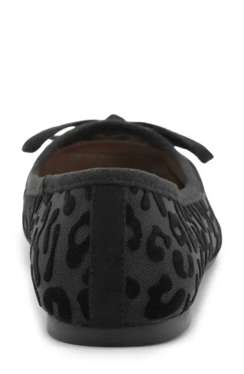 CHARLES DAVID Simply Cap Toe Ballet Flat - Black Leopard