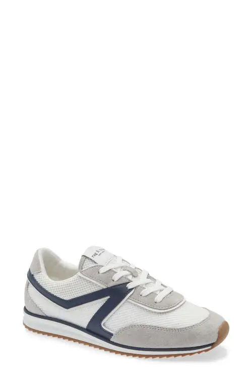 Rag & Bone Retro Trainer Sneaker - White/navy