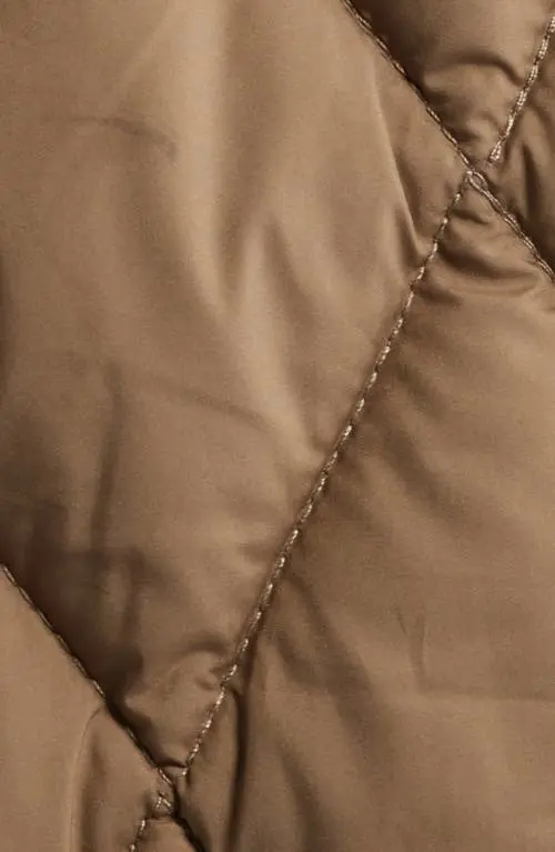 Bernardo Mixed Media Knit & Quilted Jacket - Shitake
