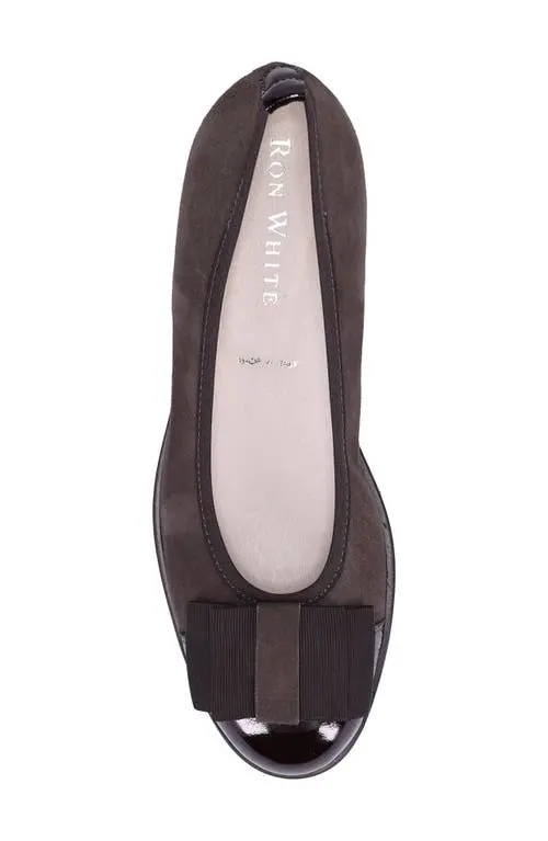 Ron White Ivale Bow Flat - Chocolate