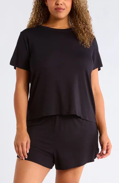 Nordstrom Jersey Shortie Pajamas - Black