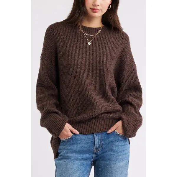 Bp. Cozy Crewneck Sweater - Brown Coffee