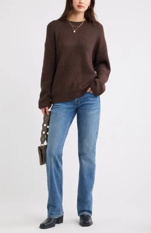 Bp. Cozy Crewneck Sweater - Brown Coffee