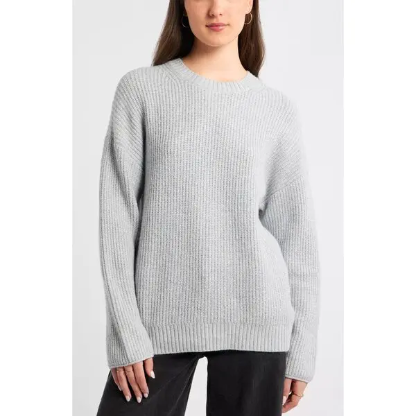 Bp. Cozy Crewneck Sweater - Grey Soft Heather