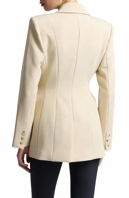 Avec Les Filles Sculpted Stretch Jacket With Detachable Scarf