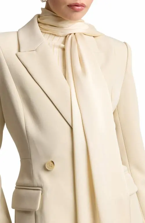 Avec Les Filles Sculpted Stretch Jacket With Detachable Scarf
