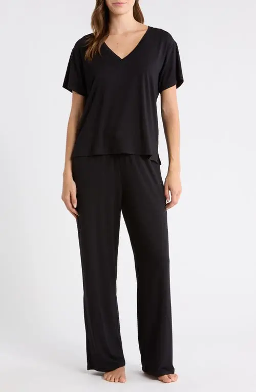 Nordstrom Cool Touch Jersey Pajamas - Black