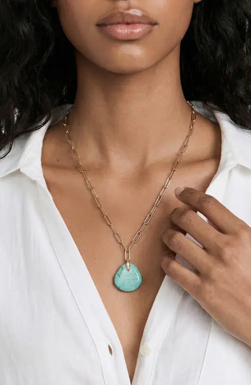 Ettika Long Stone Pendant Necklace