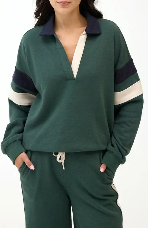 THREADS 4 THOUGHT Lourdes Colorblock Fleece Sweatshirt - Alpine/galaxy