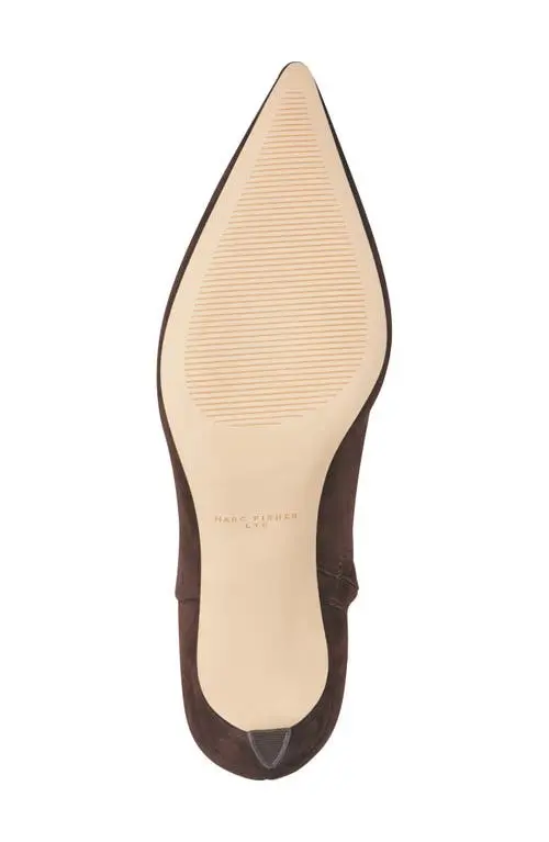 Marc Fisher Sasha Pointed Toe Bootie - Dark Brown