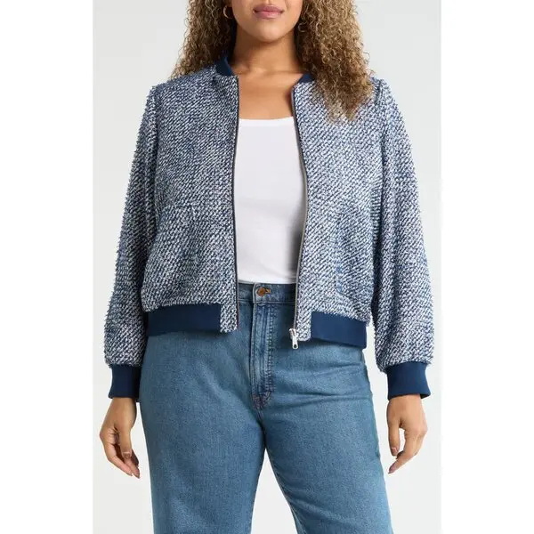 Caslon Tweed Bomber Jacket