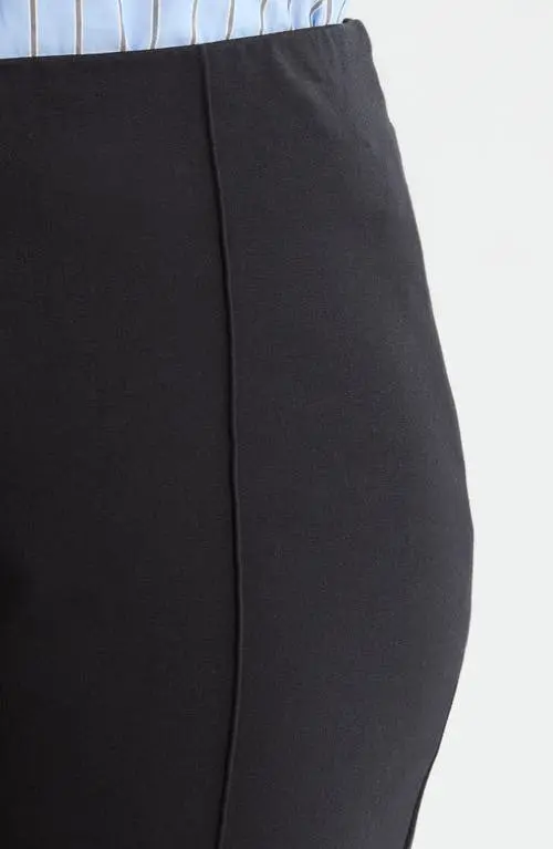 Caslon Pintuck Stretch Cotton Crop Flare Leg Pants