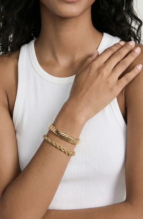 Ettika Set Of 2 Twisted Bracelets - Gold