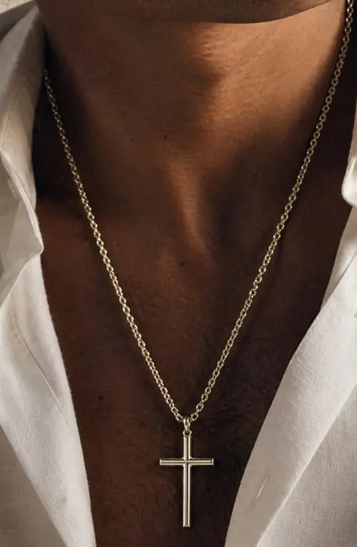 Argento Vivo Cross Pendant Necklace