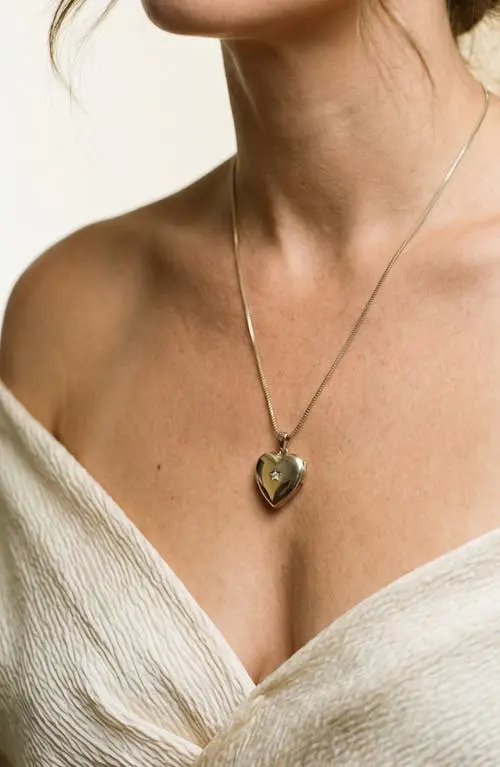 Argento Vivo Heart Locket Pendant Necklace - Silver