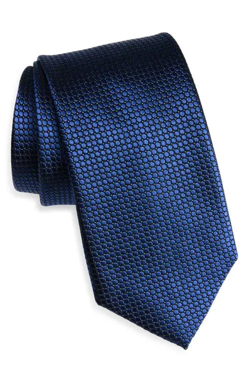Nordstrom Dot Silk Jacquard Neck Tie - Navy